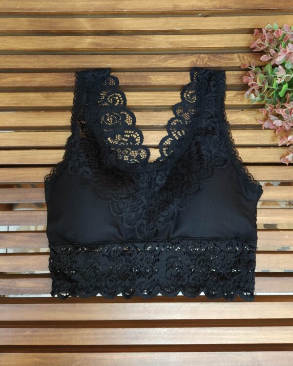Top Encaje Negro E1366 - Nefertitimoda.com